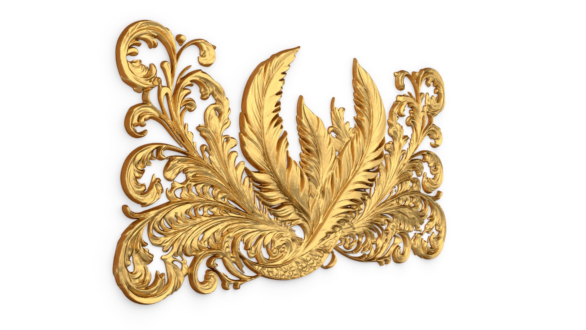 Feather Decor Set Wall Panel 13 3D Model - TurboSquid 2179139