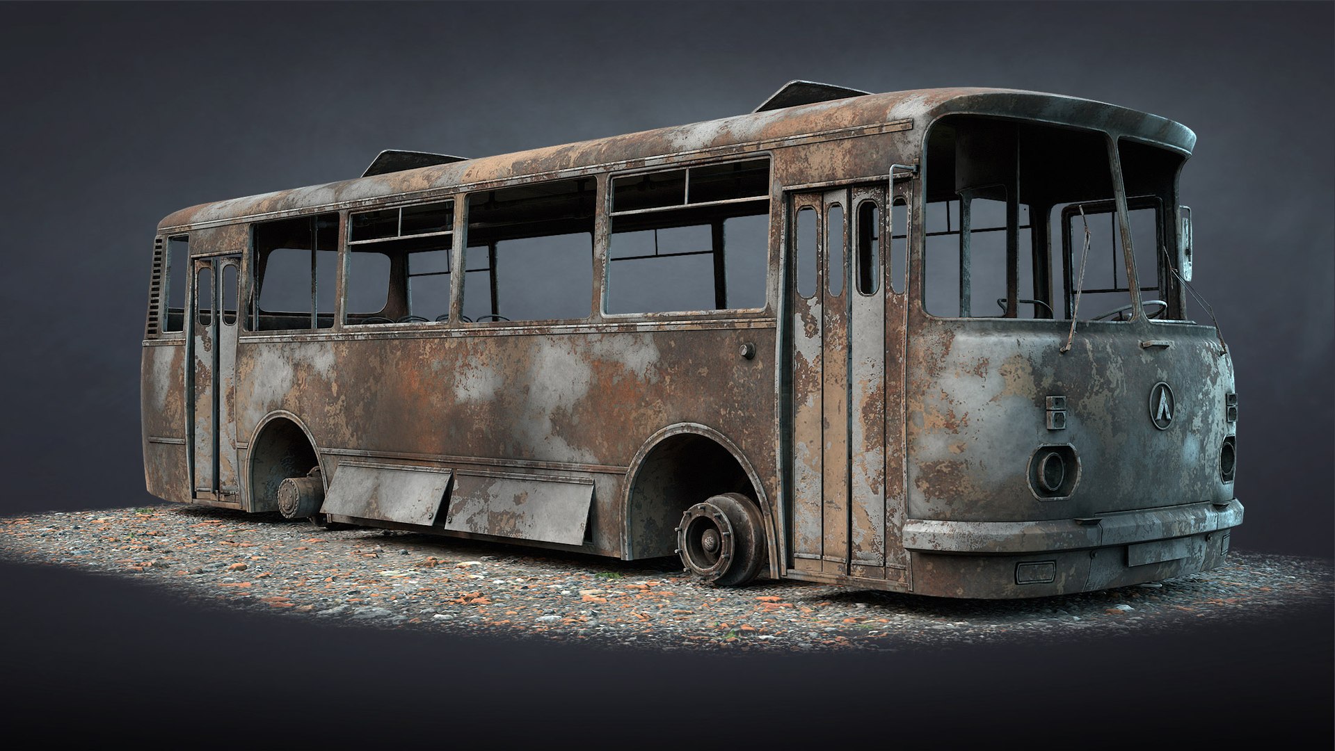3D Model LAZ-695N Bus Game Ready Set - TurboSquid 2238778