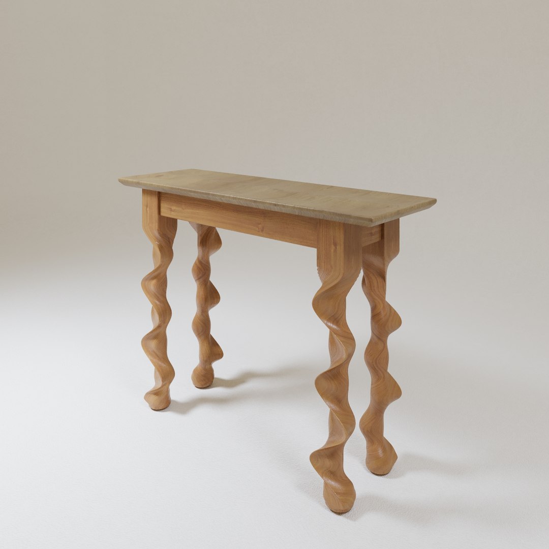 Cherry Taffy Console Table By David Hurwitz Model - TurboSquid 2086108
