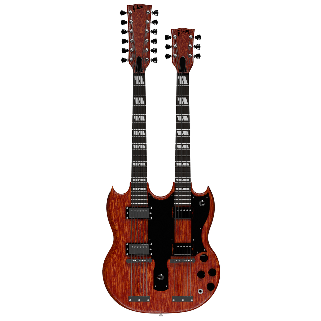 Gibson SG Double Neck Electric Guitar 3D Model - TurboSquid 2188260