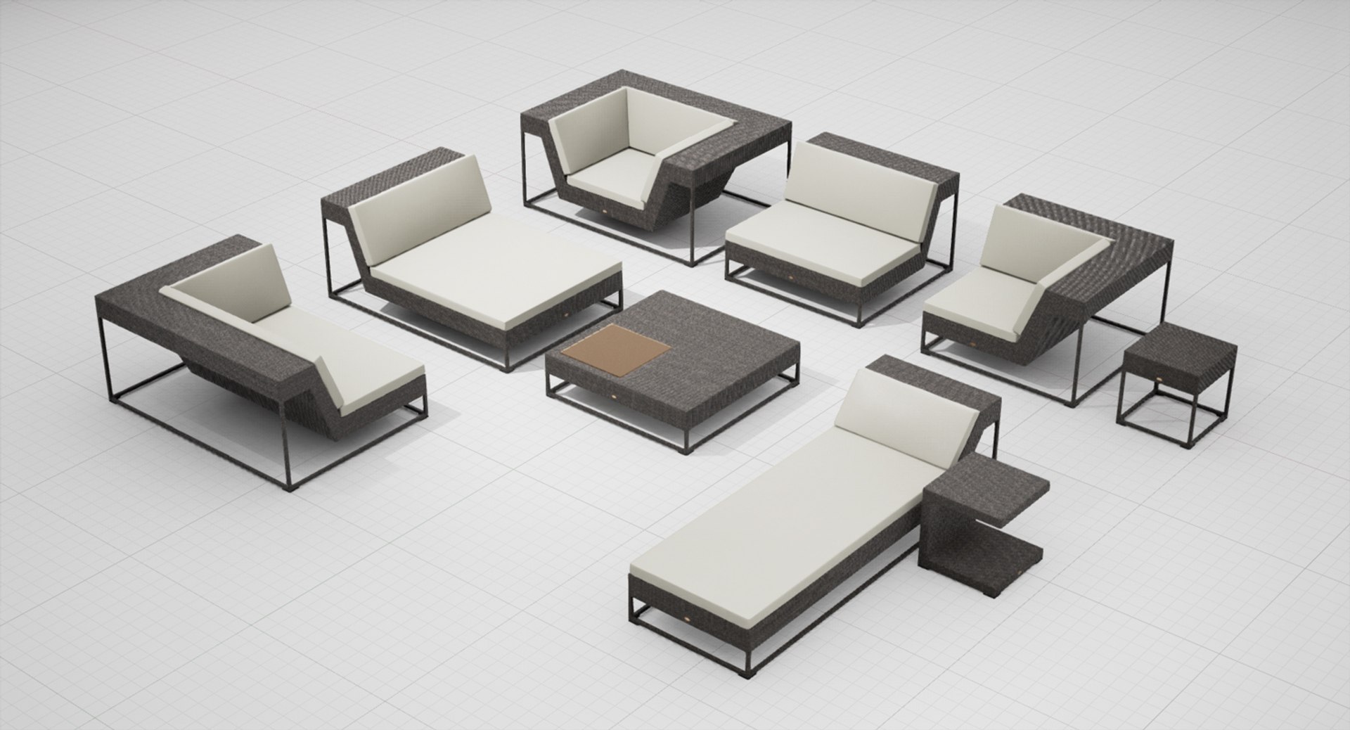 3d Model Of Dedon Zofa Set Ue4