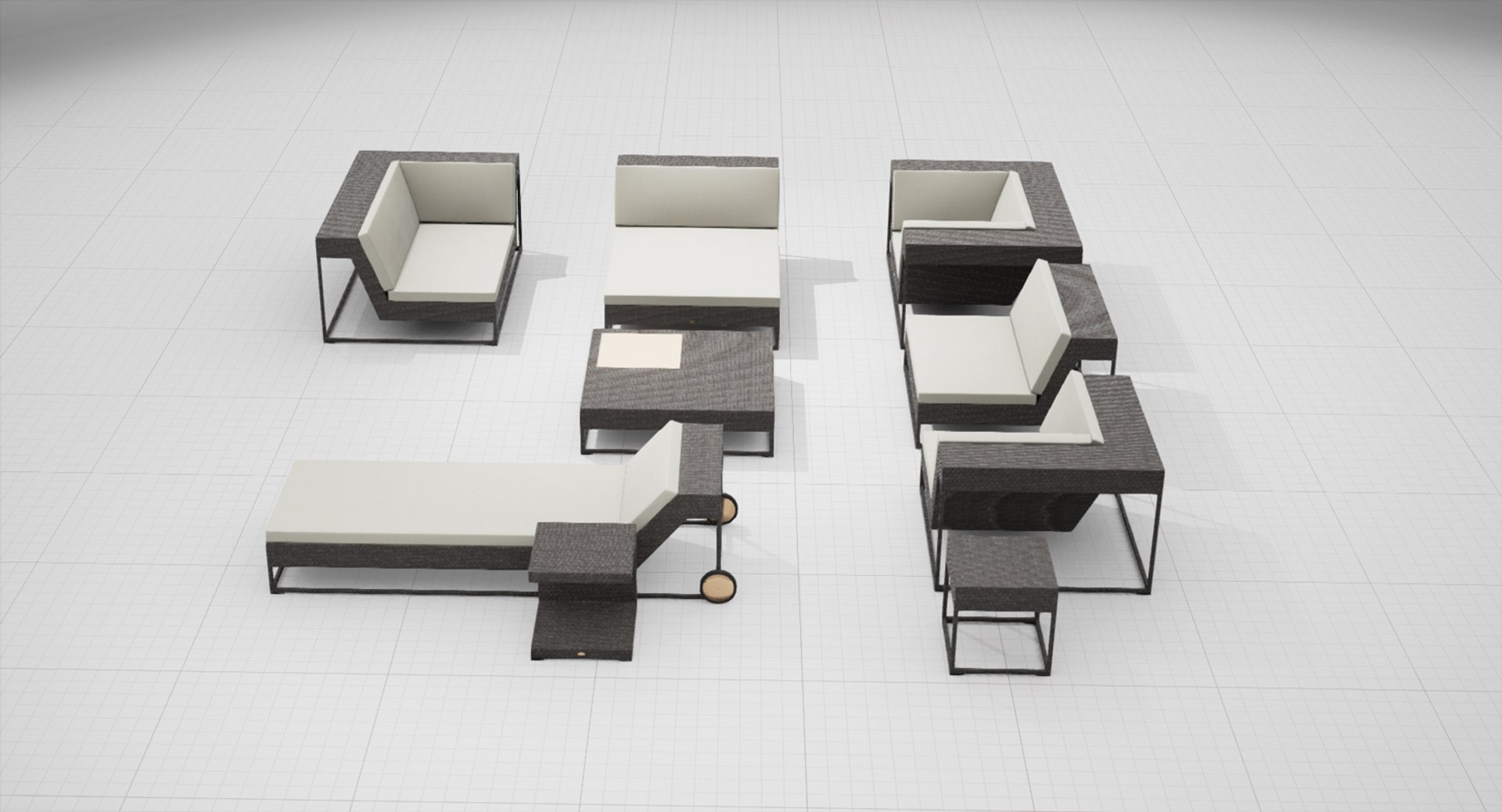 3d Model Of Dedon Zofa Set Ue4