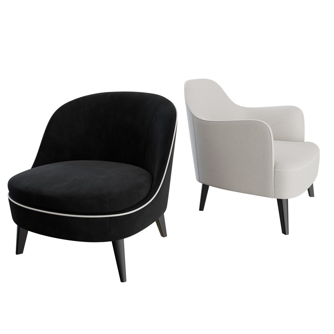 Armchairs dragonfly flexform lysandre 3D model - TurboSquid 1608367