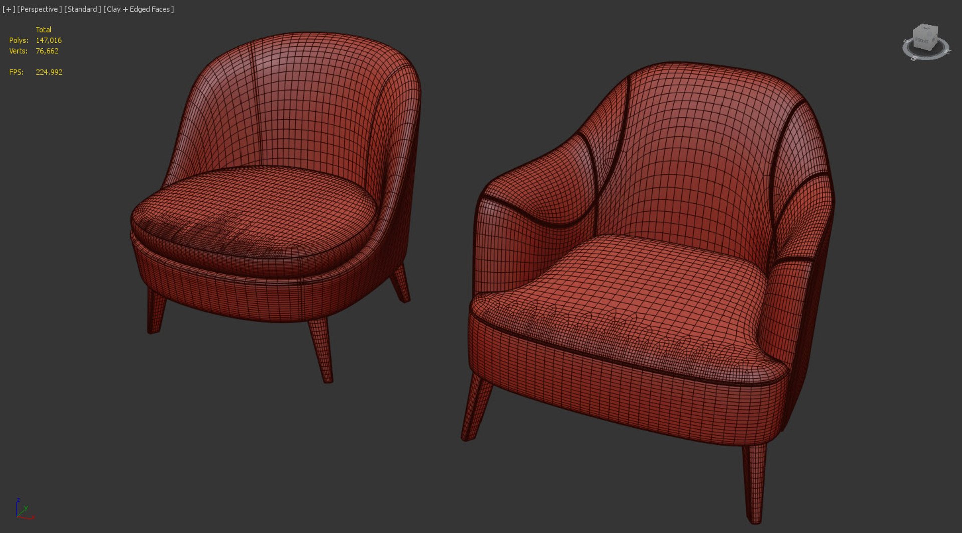 Armchairs dragonfly flexform lysandre 3D model - TurboSquid 1608367