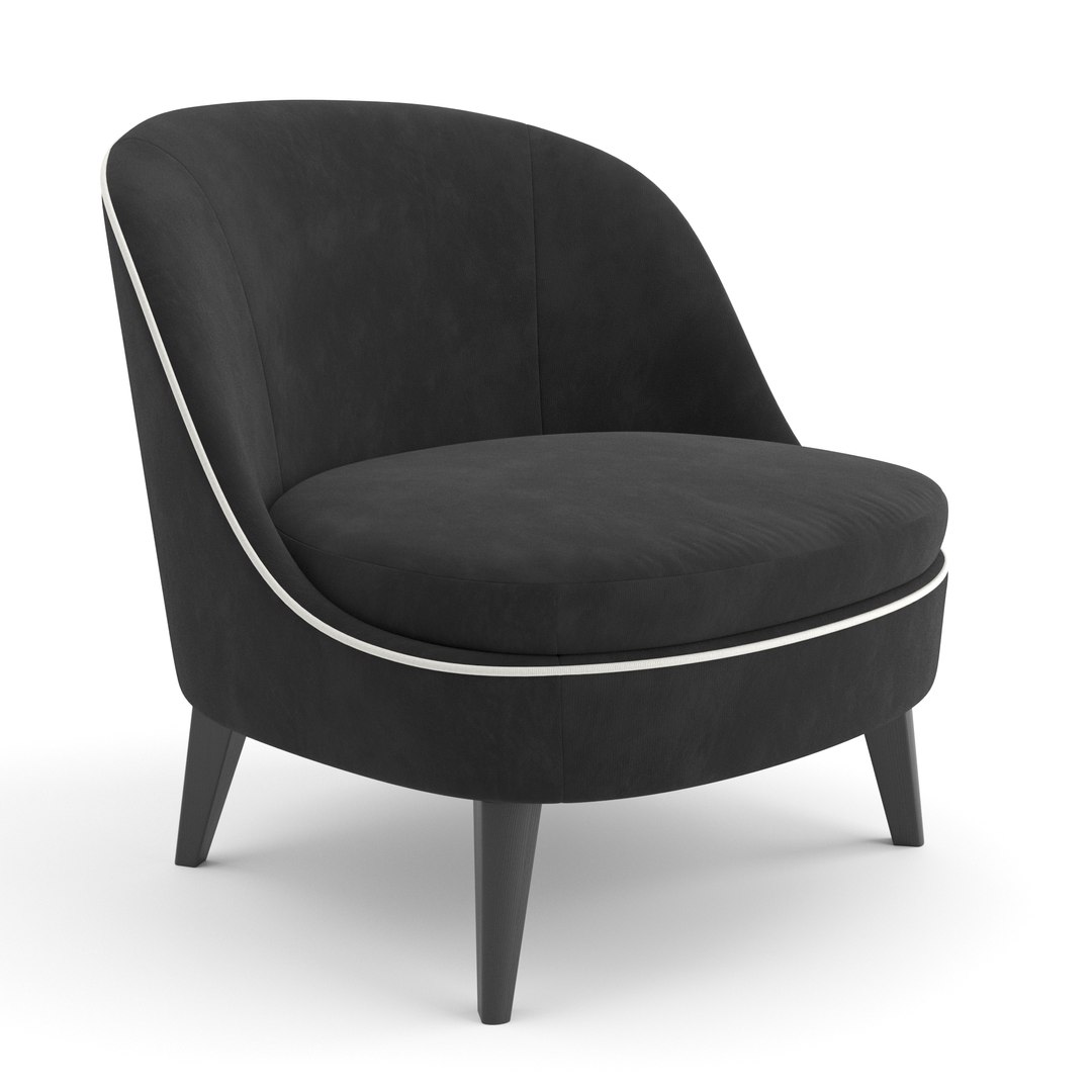 Armchairs dragonfly flexform lysandre 3D model - TurboSquid 1608367