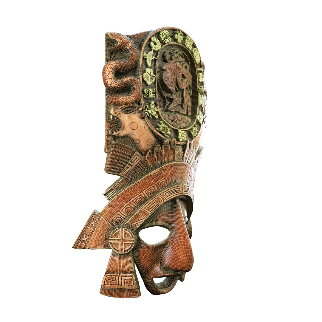 Mayan Mask Model - TurboSquid 2096275