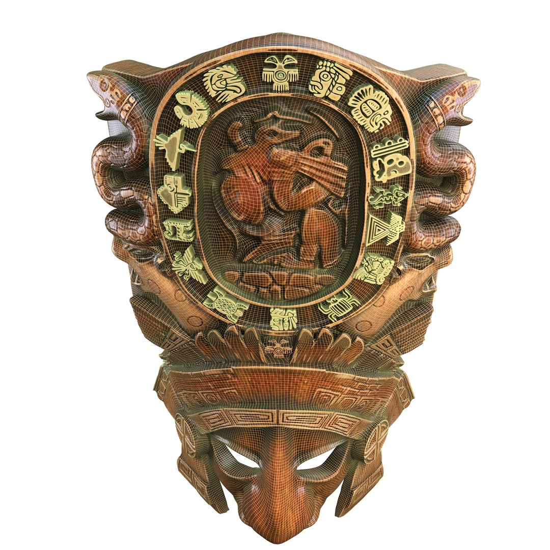 Mayan Mask Model - TurboSquid 2096275