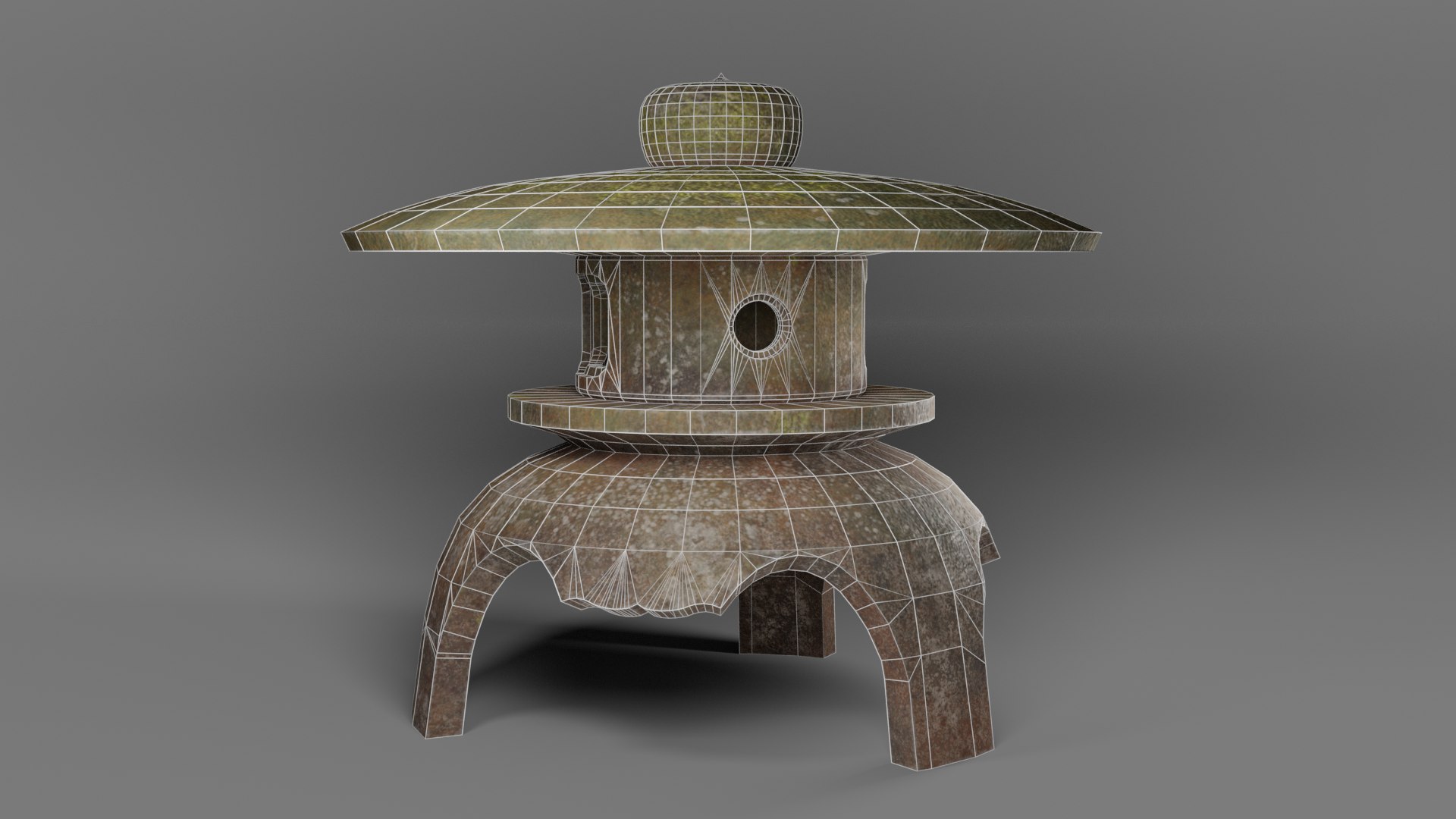 Japanese Stone Lantern Model - TurboSquid 1545623