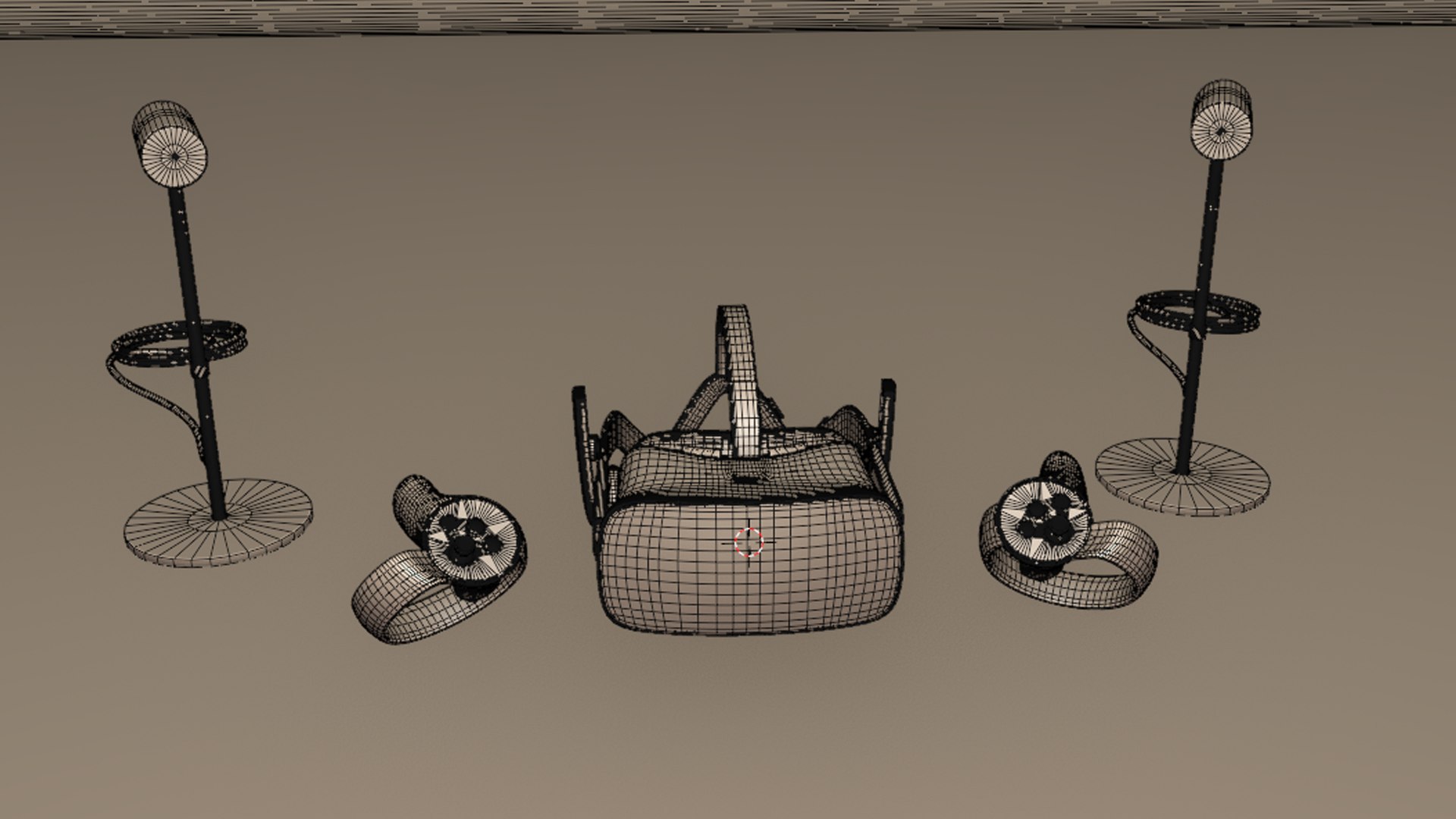 Oculus Rift With Controllers And Sensors Model - TurboSquid 2169974