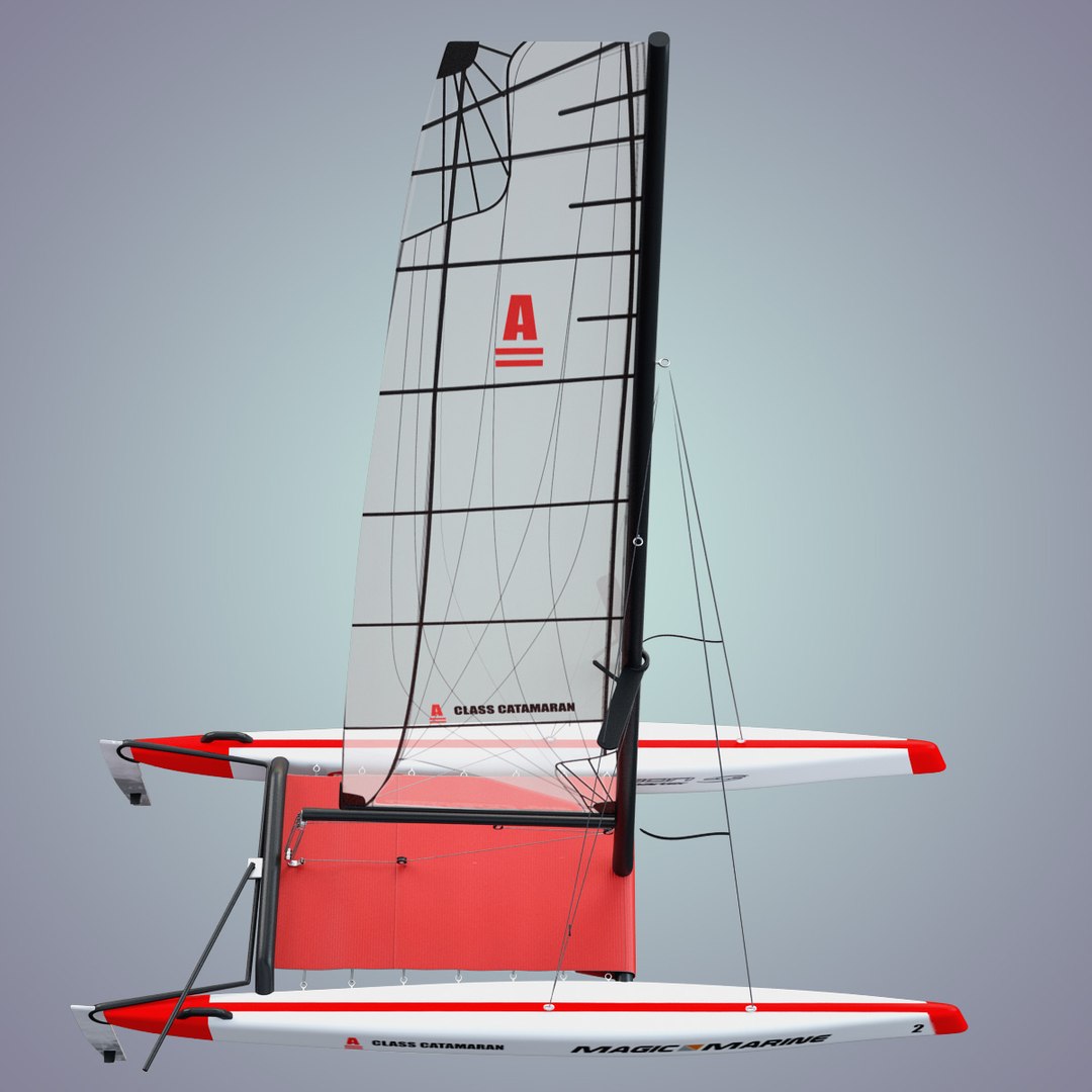 3d Catamaran A-class Model