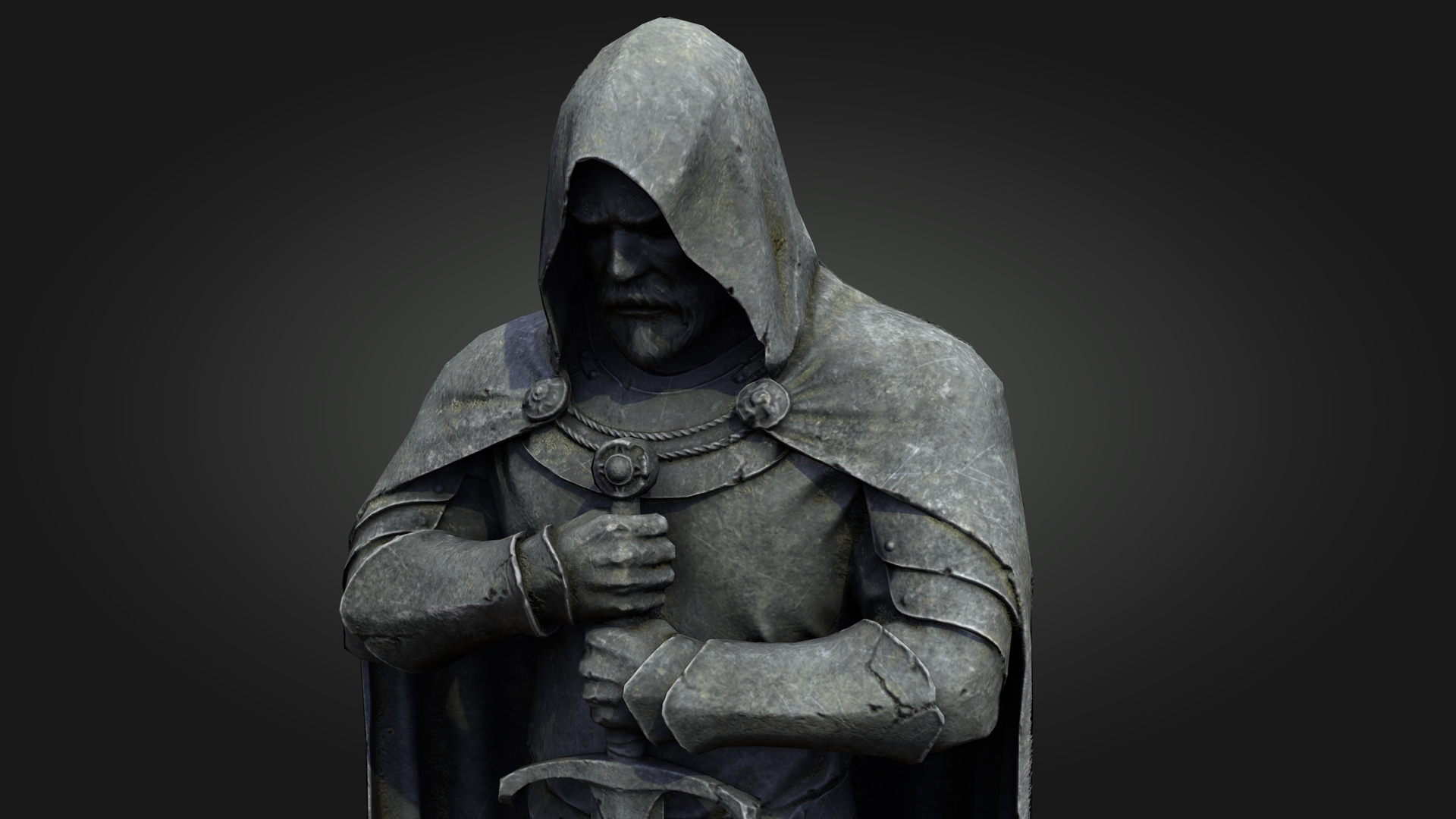 3D model ancient statue knight - TurboSquid 1699751