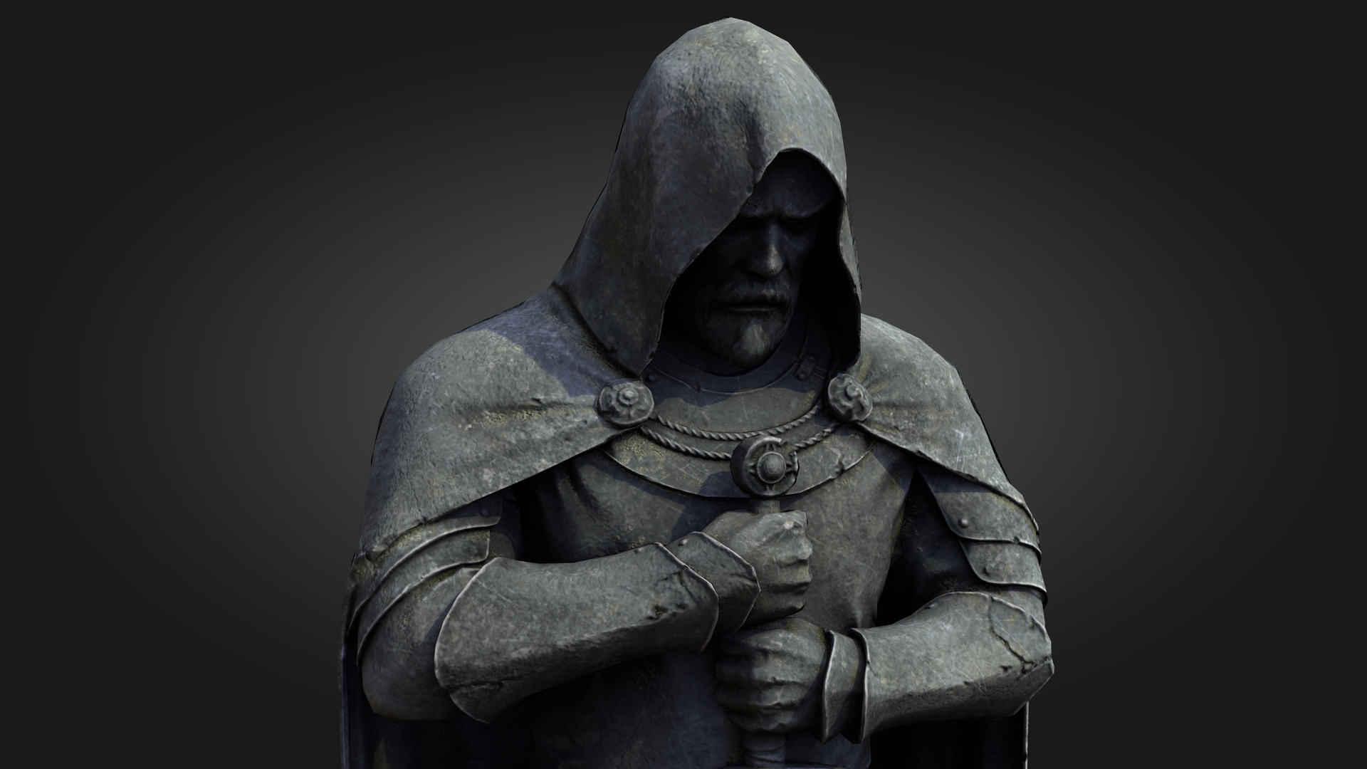 3D model ancient statue knight - TurboSquid 1699751