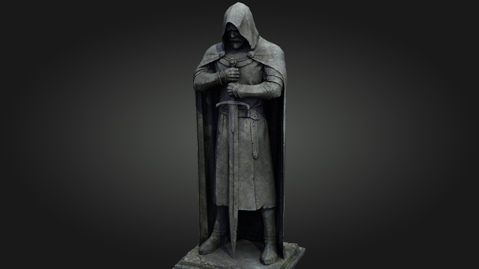 3D model ancient statue knight - TurboSquid 1699751
