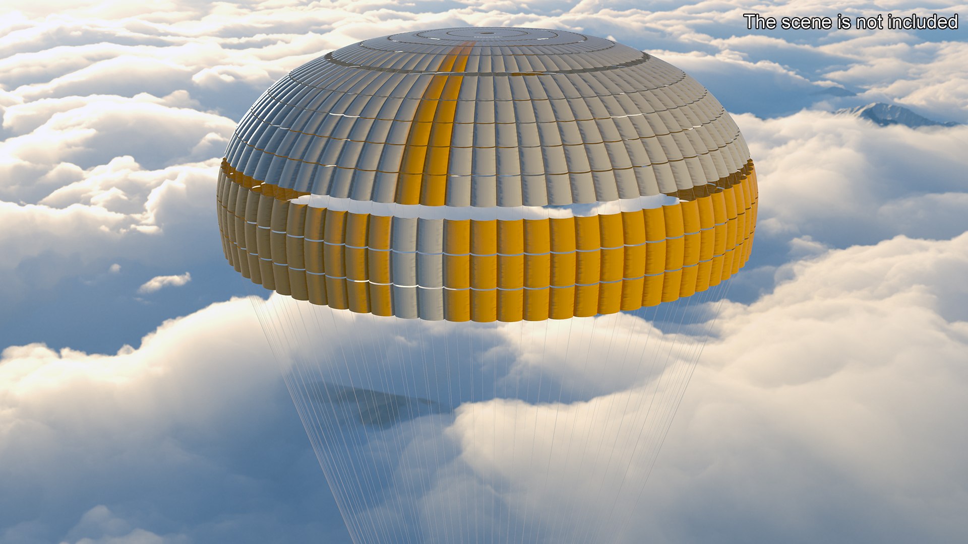 Subscale Parachute Single Yellow 3D Model - TurboSquid 2241916