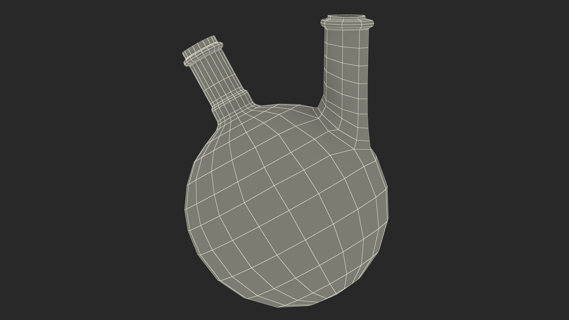 3D Model Round Bottom 2-neck Flask - TurboSquid 1902037