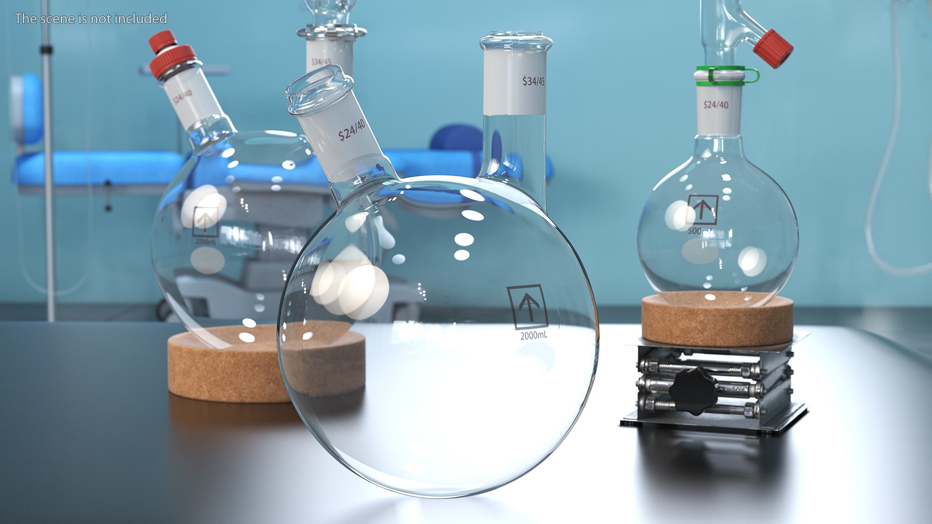 3D model Round Bottom 2-neck Flask - TurboSquid 1902037