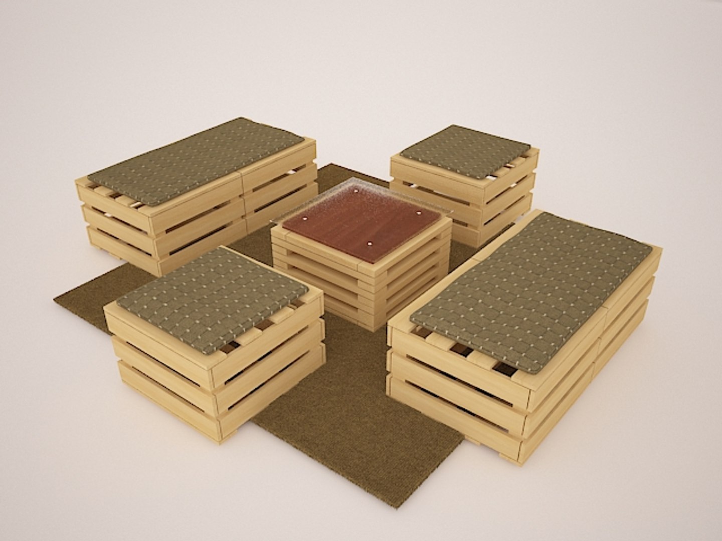 3d Wood Table Model