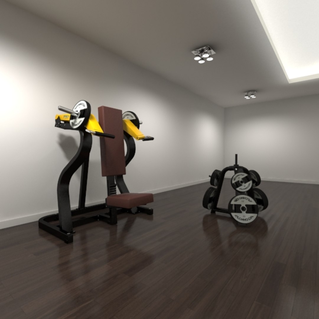 3d Technogym Gym Shoulder Model