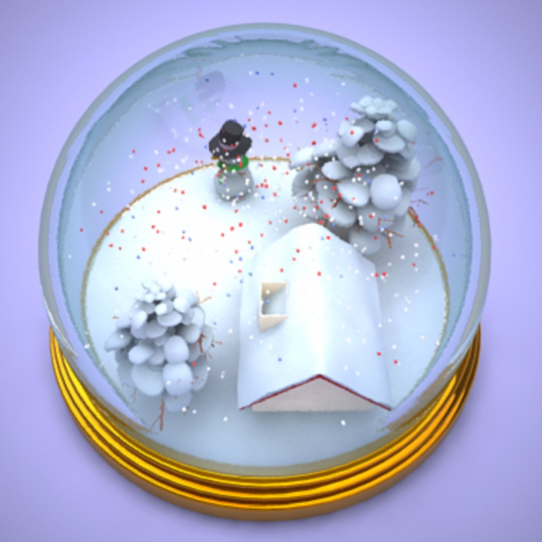 3d Christmas Snowglobe Model