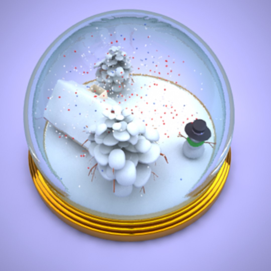3d Christmas Snowglobe Model