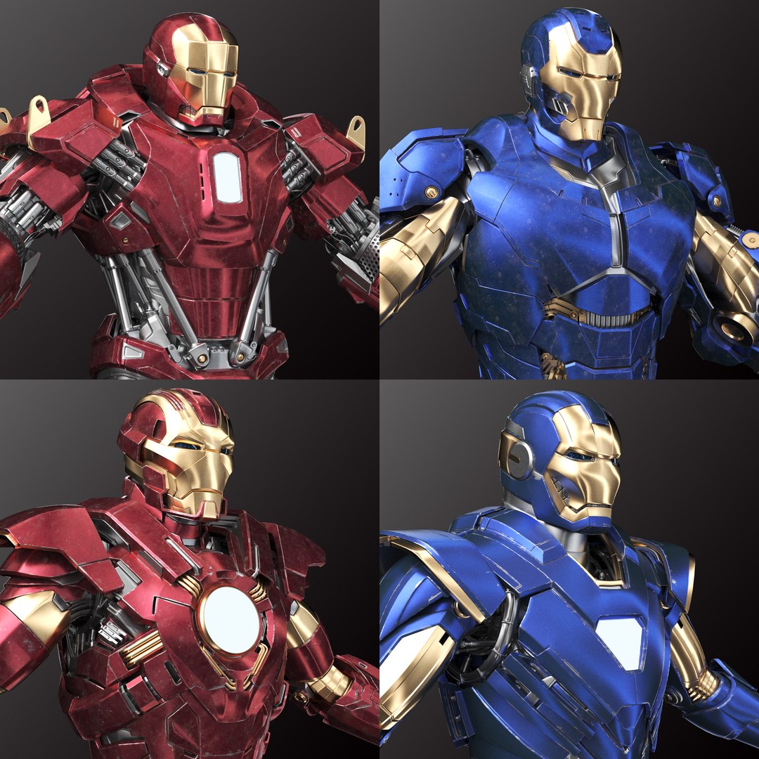 3D Iron Man Pack 03 4 in 1 - TurboSquid 1943299