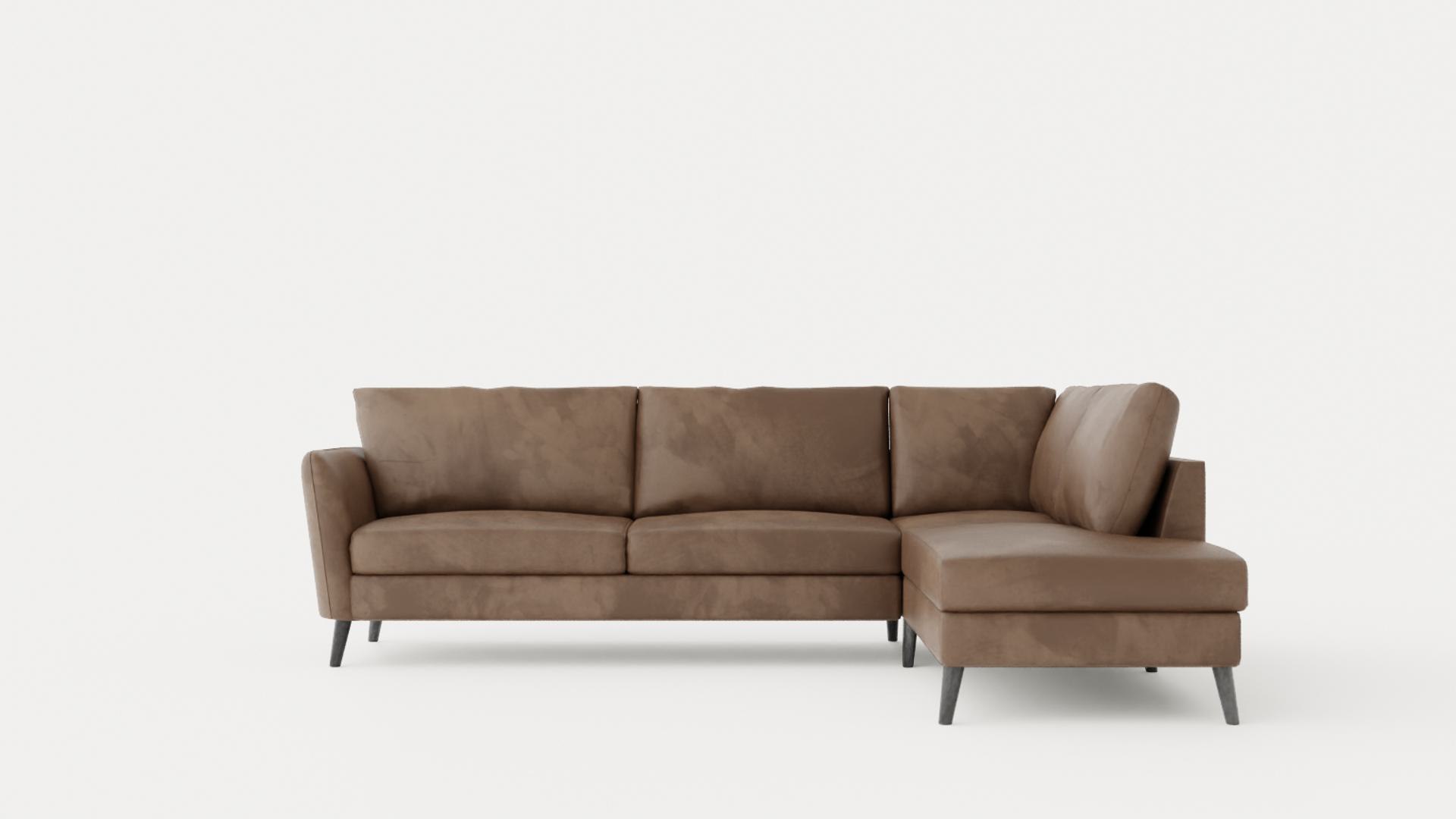 3D Trend Sofa 3 Seater With Chaise Lounge Right Velvet Mole Model ...