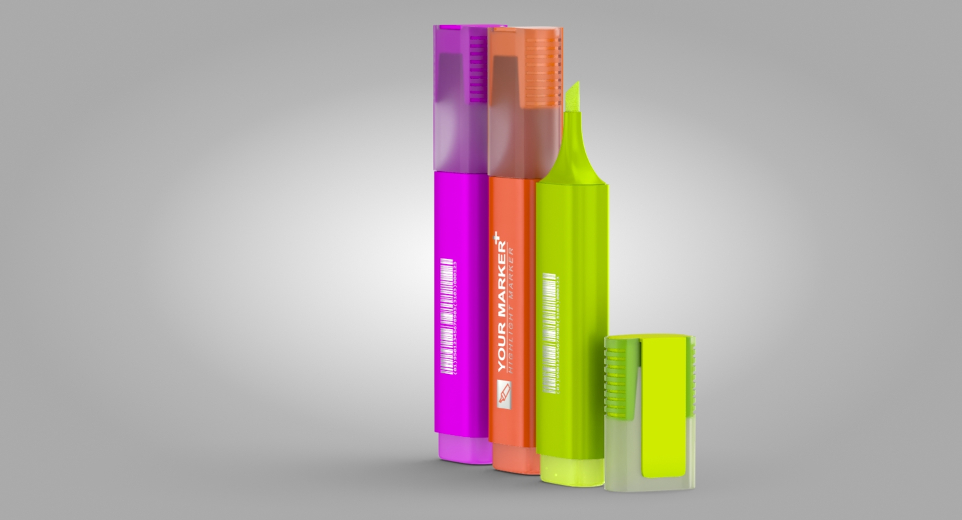 3D Highlighter Markers-fluorescent - TurboSquid 1345141