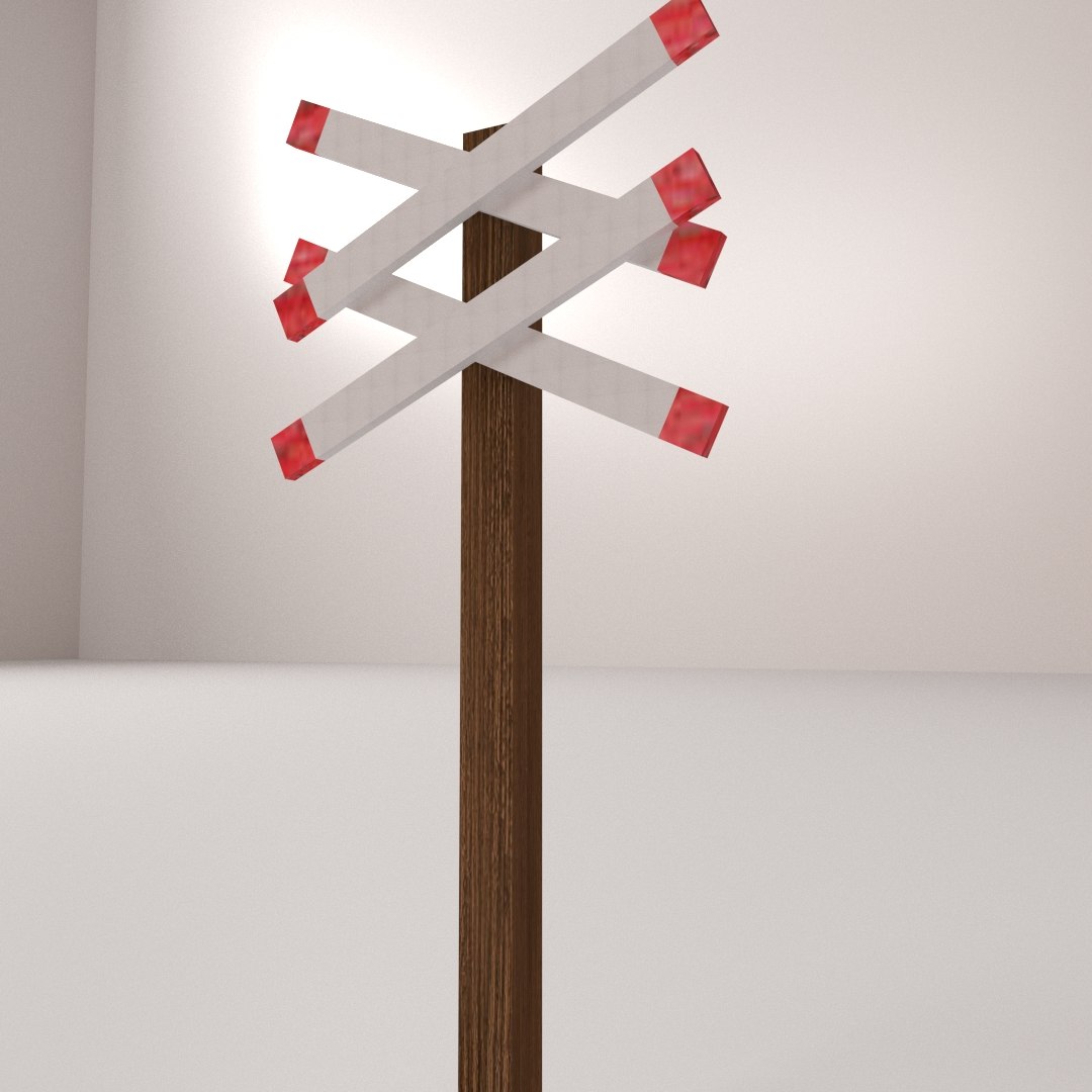3d Railroad Crossing Model