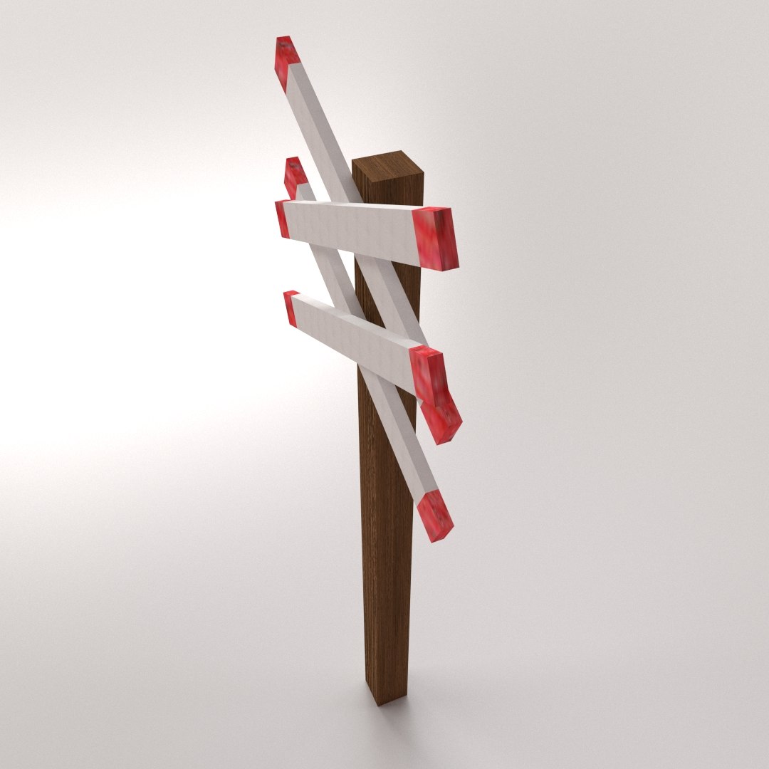 3d Railroad Crossing Model