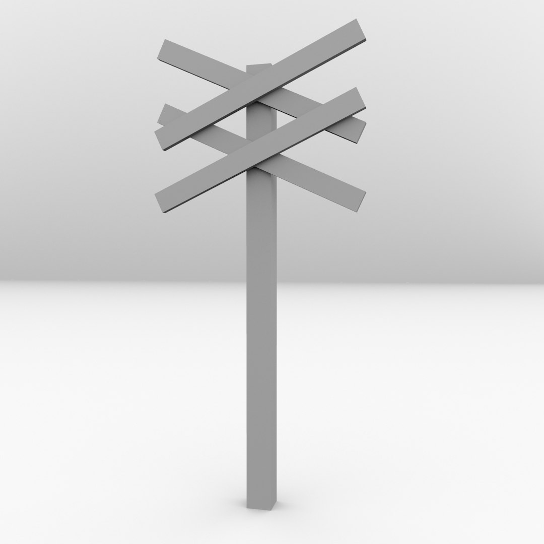 3d Railroad Crossing Model
