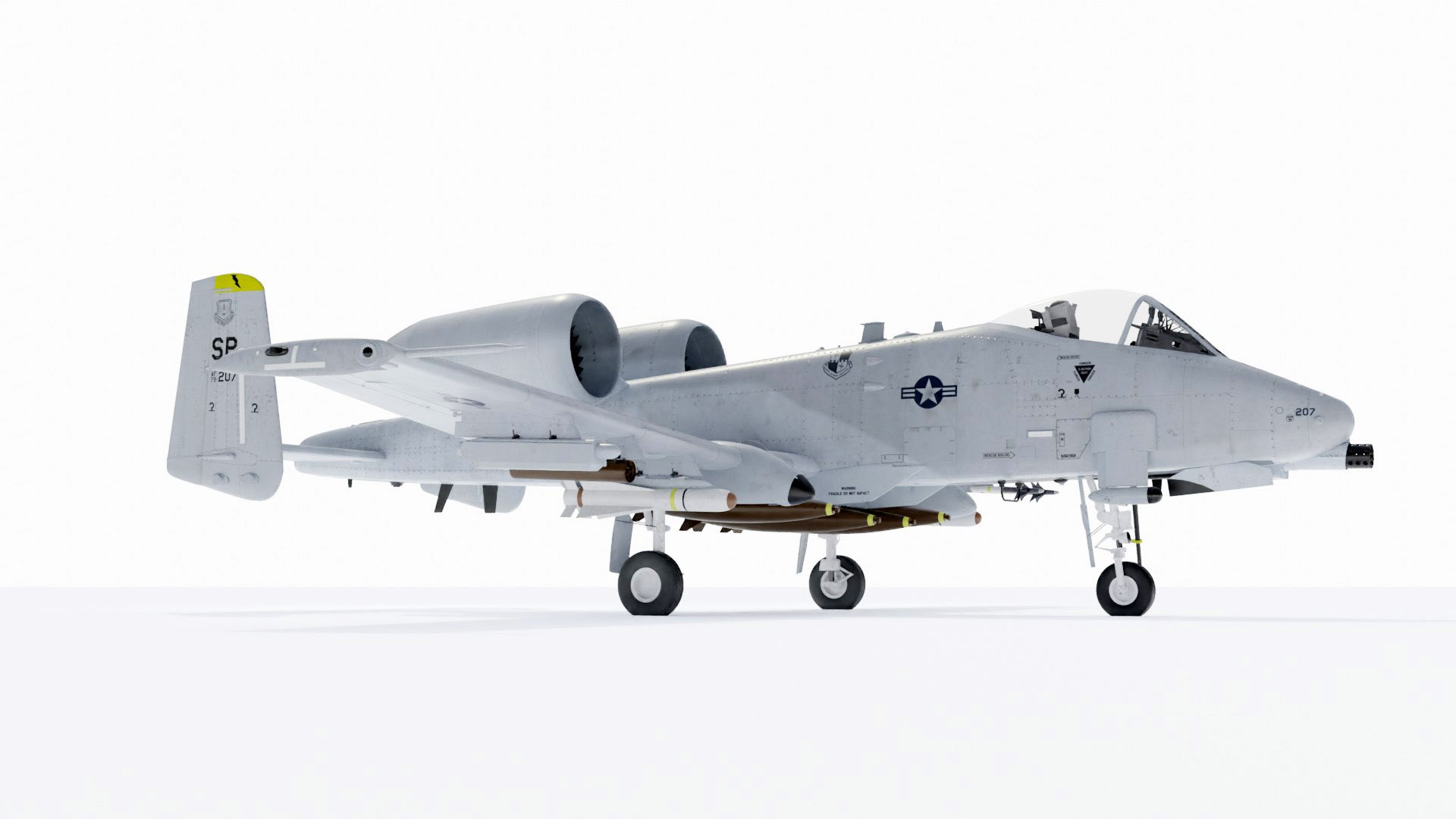 3d A-10c Fighter Model