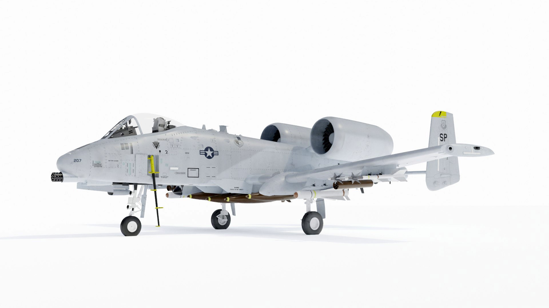 3d A-10c Fighter Model