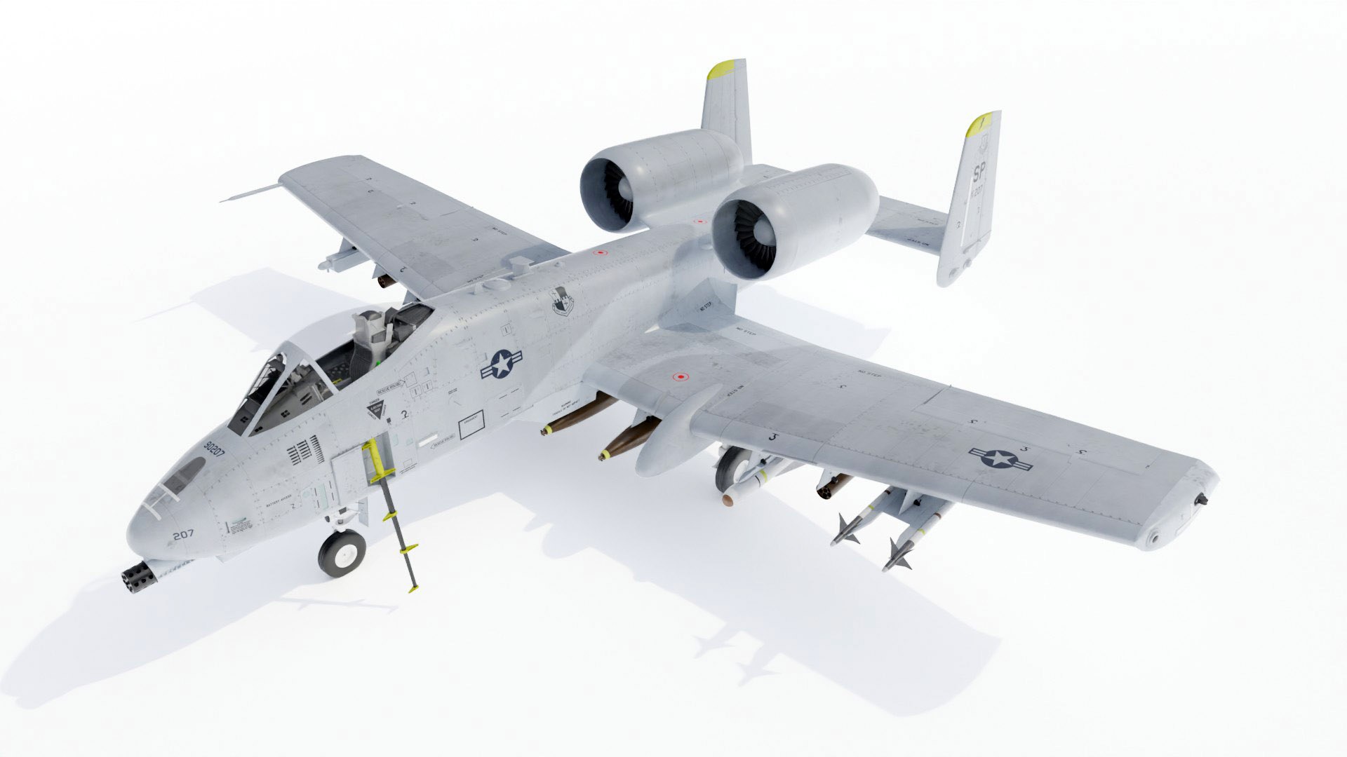 3d A-10c Fighter Model