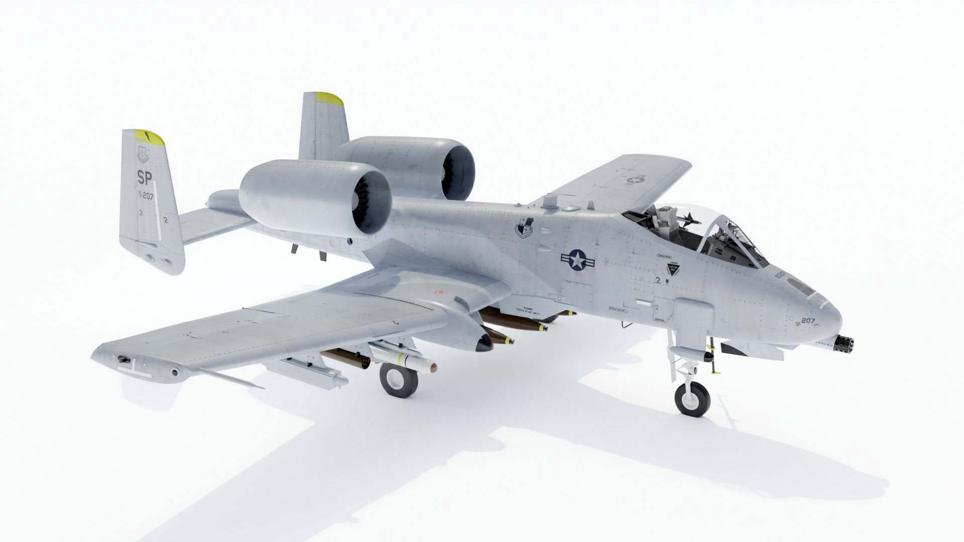 3d A-10c Fighter Model