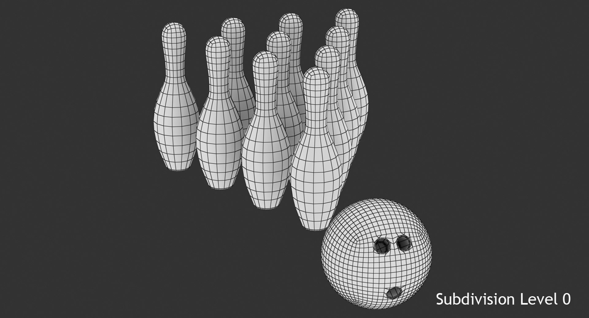3D Model Bowling Ball Pins - TurboSquid 1166425
