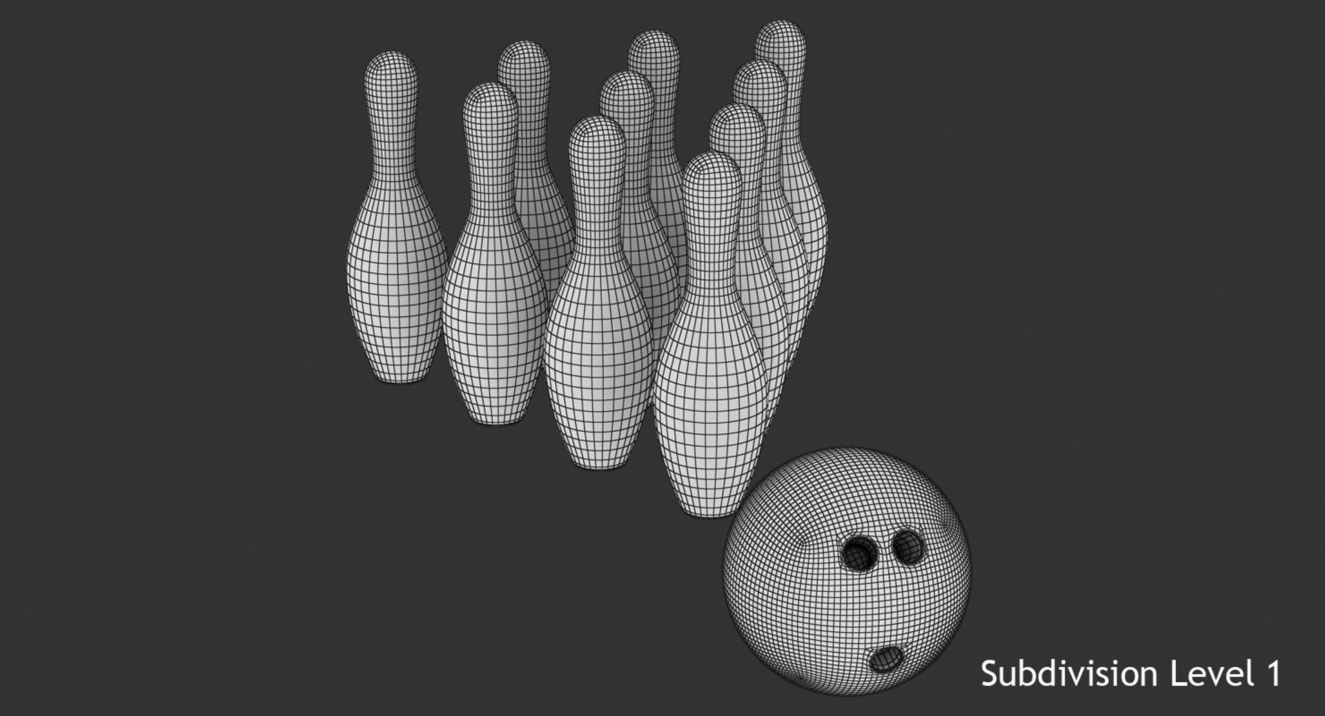 3D Model Bowling Ball Pins - TurboSquid 1166425