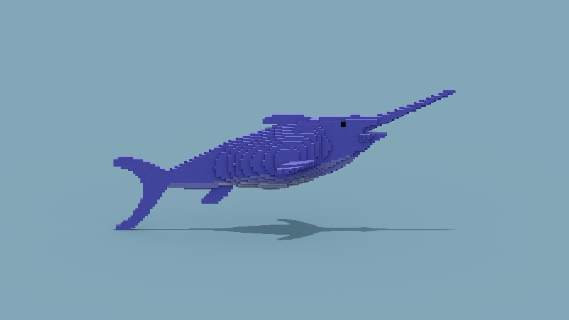 Voxel Swordfish 3D - TurboSquid 1953772