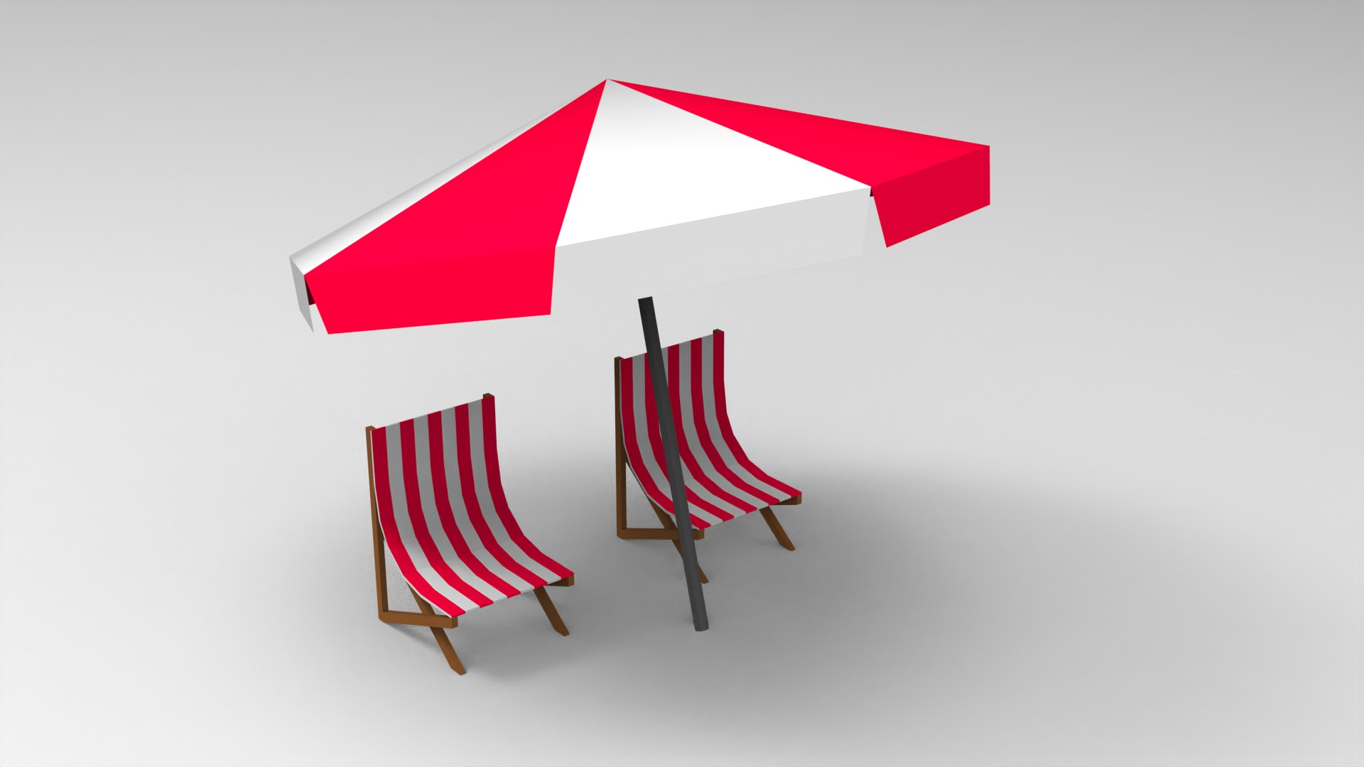 Low Poly Beach Props 3D Model - TurboSquid 2074835