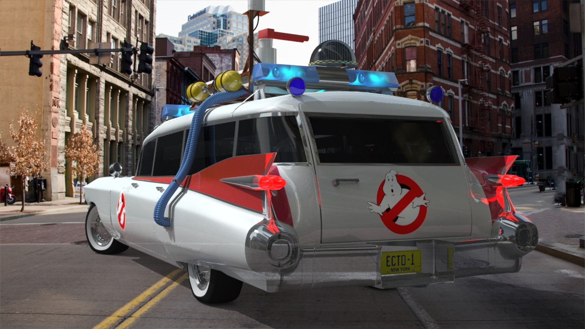 3d Car Ghostbusters Model