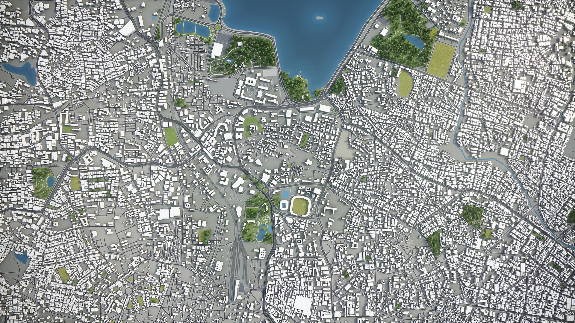 3D Model Hyderabad Surrounding - - TurboSquid 1481111