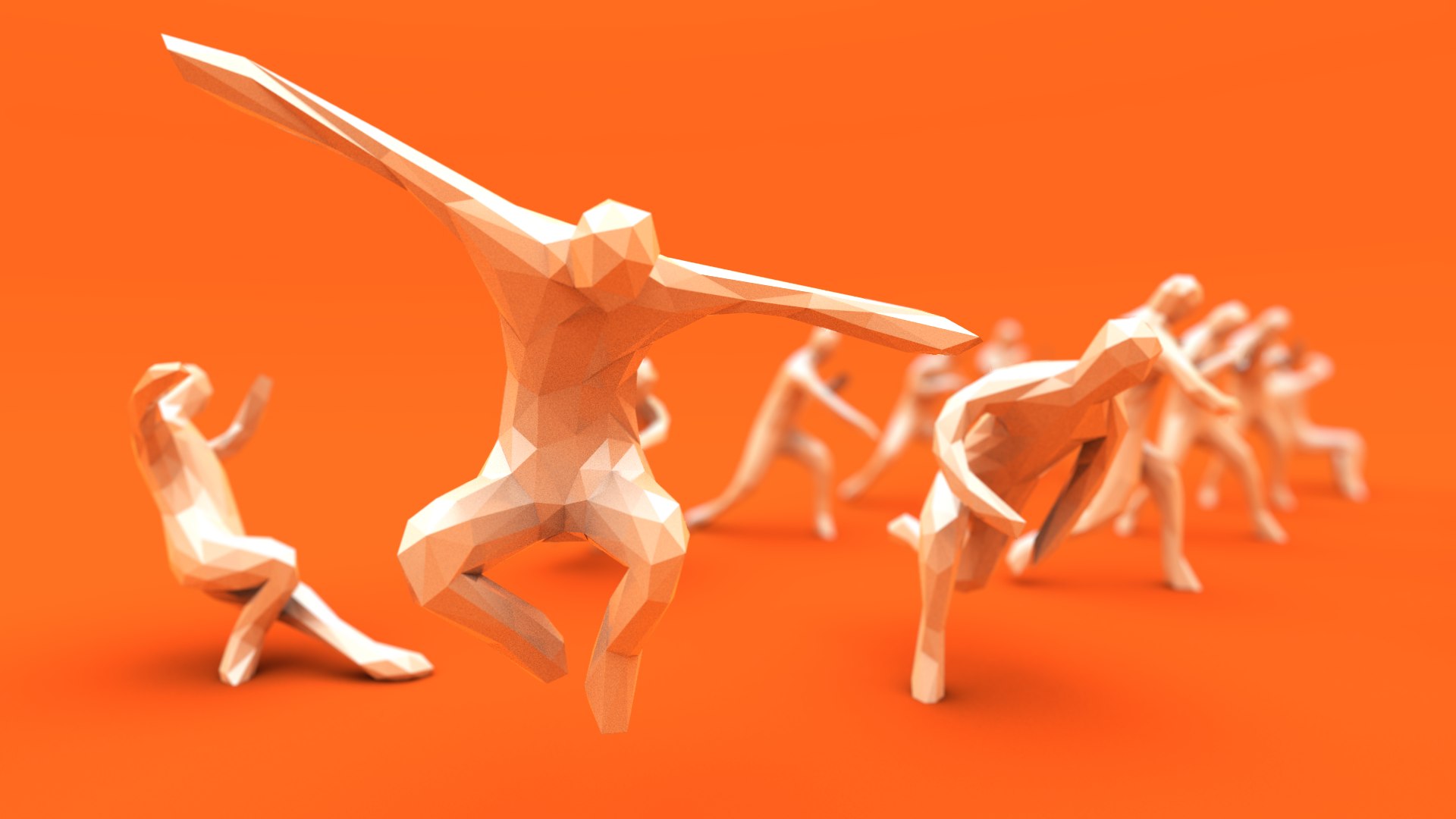 Triangulated Human Action 3D Model - TurboSquid 1223221