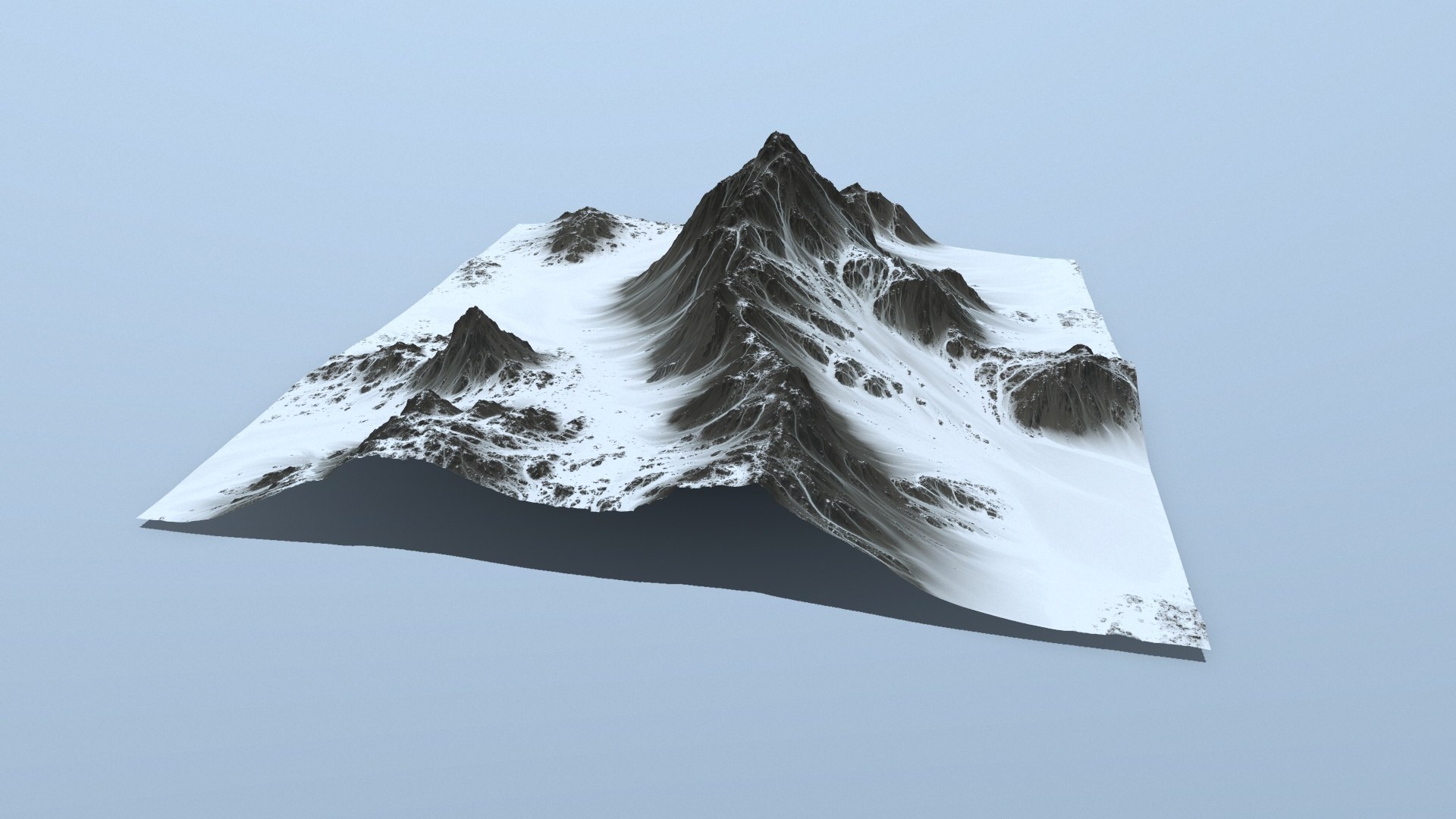 3D snow mountain model - TurboSquid 1637757