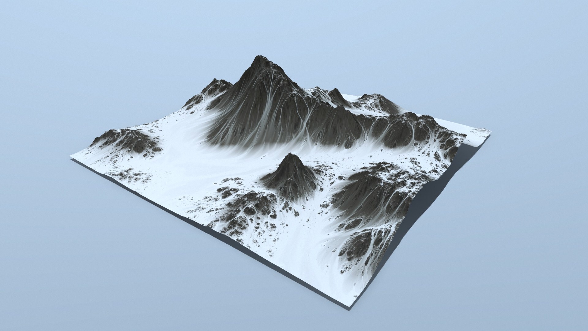 3D snow mountain model - TurboSquid 1637757