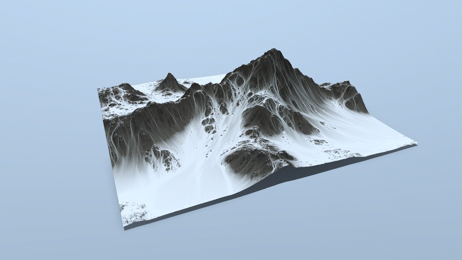 3D snow mountain model - TurboSquid 1637757