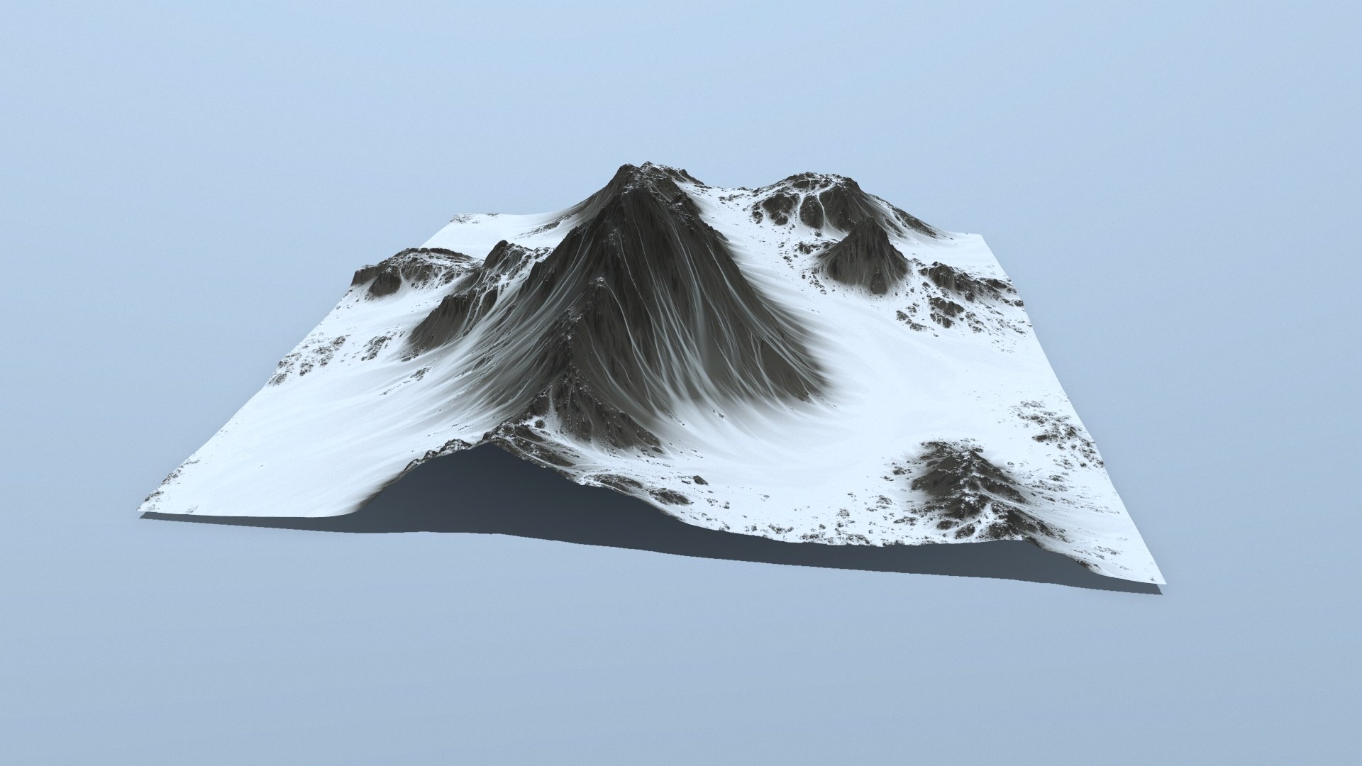 3D snow mountain model - TurboSquid 1637757