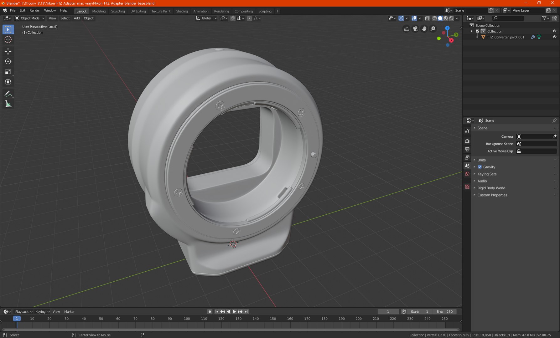 3D Nikon FTZ Adapter - TurboSquid 1961583