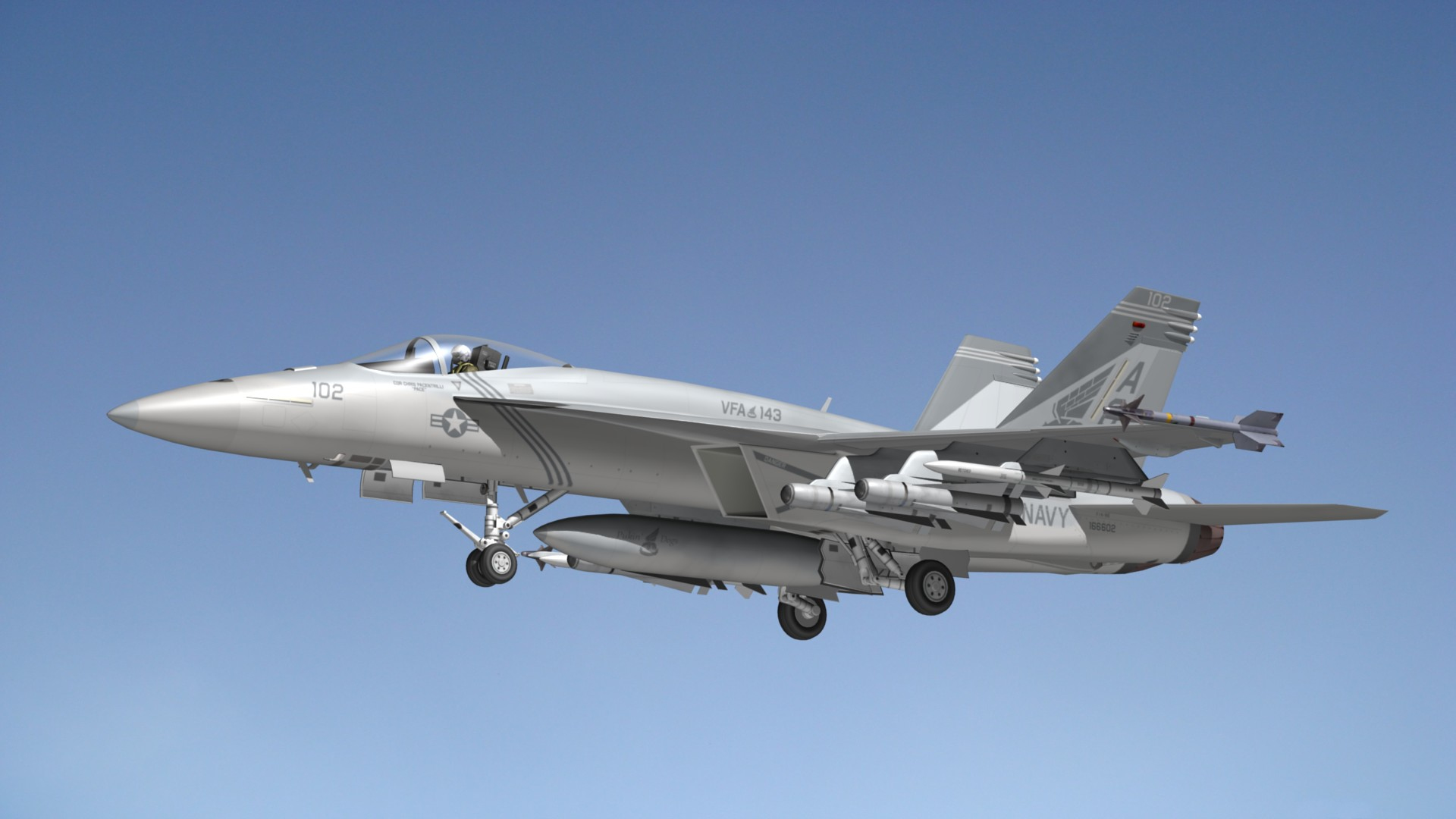 3D F18 VFA143 Pukin Dogs - TurboSquid 1747371