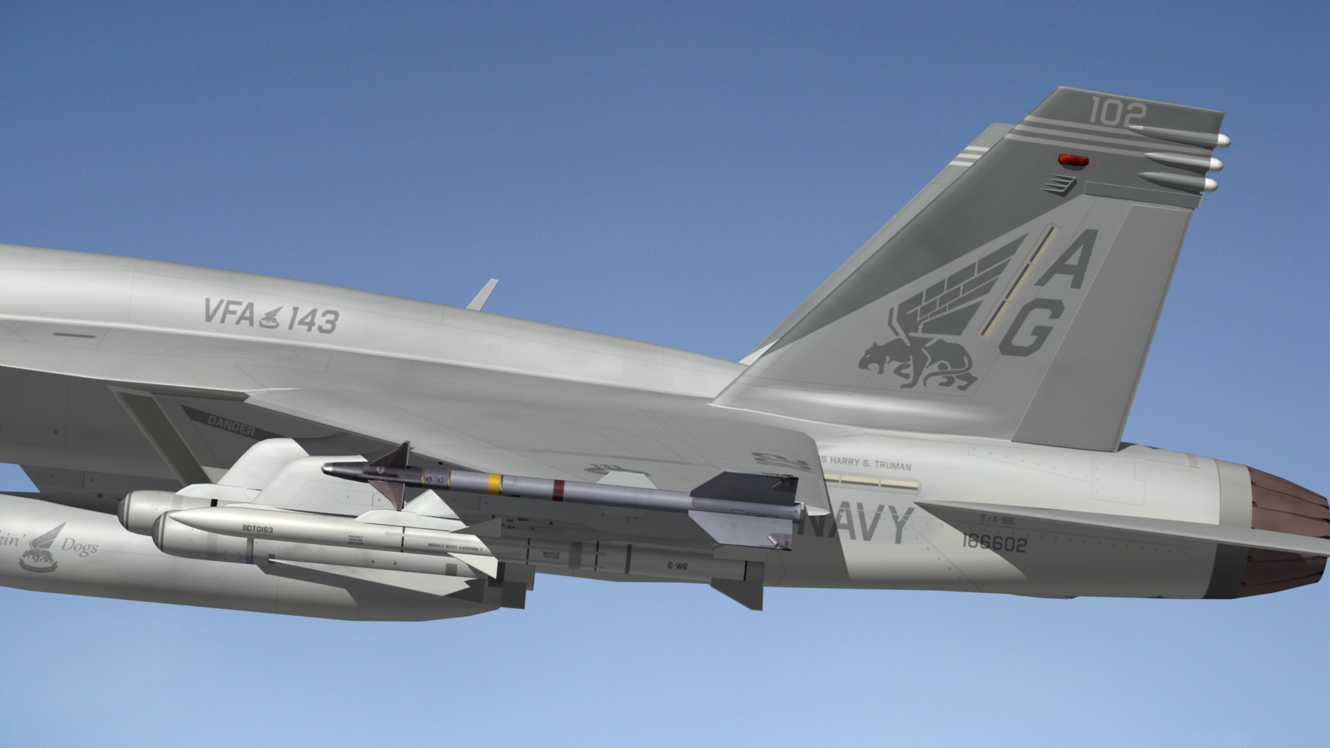 3D F18 VFA143 Pukin Dogs - TurboSquid 1747371