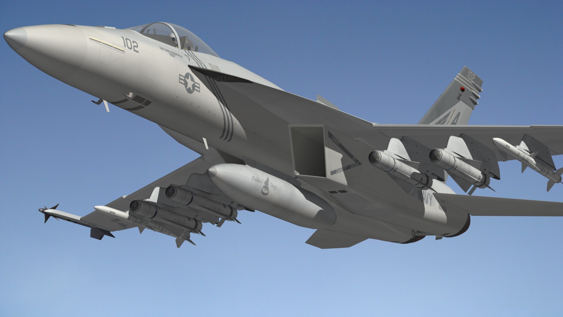 3D F18 VFA143 Pukin Dogs - TurboSquid 1747371