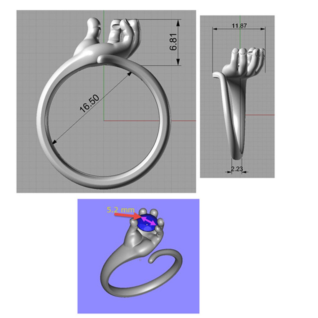 3d print baby hand shaped